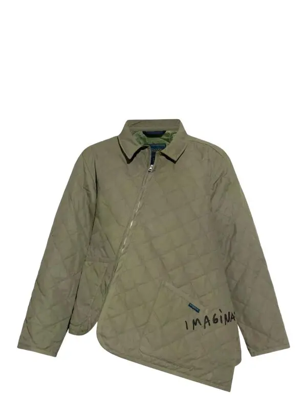 Comme Des Garçons Quilted Asymmetric Jacket - Green