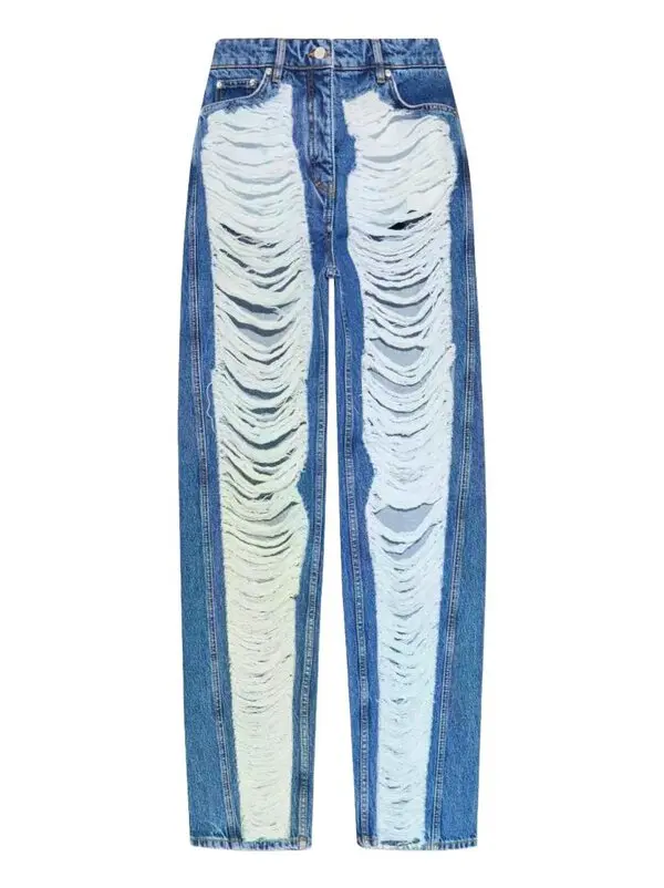 IRO PARIS Distressed Wide-leg Jeans - Blue
