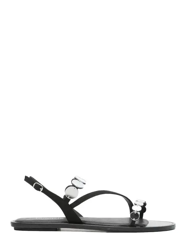 TAMARIS Embellished Strap Flat Sandals - Black