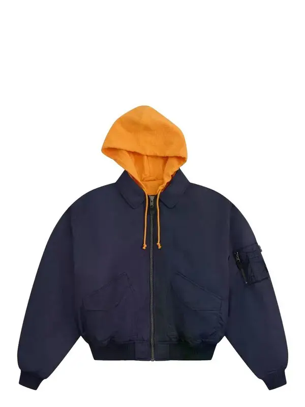 Gosha Rubchinskiy Padded Hooded Bomber Jacket - Blue