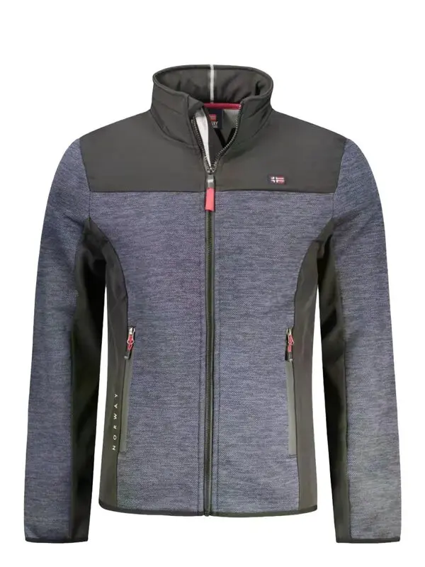 NORWAY 1963 Panelled Marl-texture Jacket - Blue