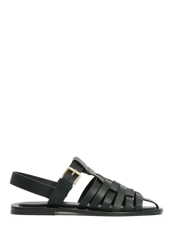 MANSUR GAVRIEL Netta Caged Leather Sandals - Black