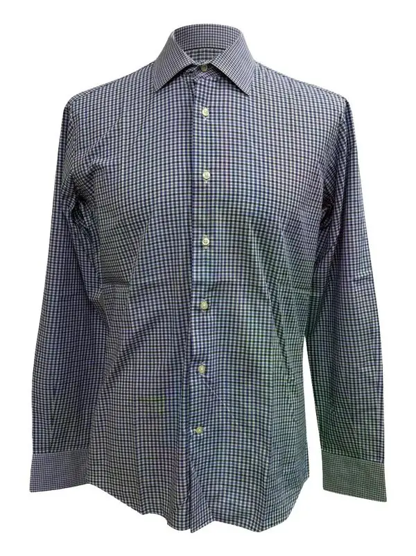 Etro Check-print Shirt - Blue