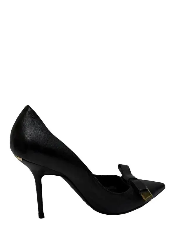 Burberry Bow-accent Pointed-toe Pumps - Black