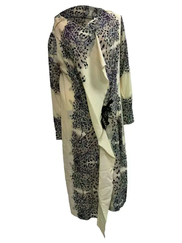 Roland Mouret Printed Draped Midi Dress - Neutrals