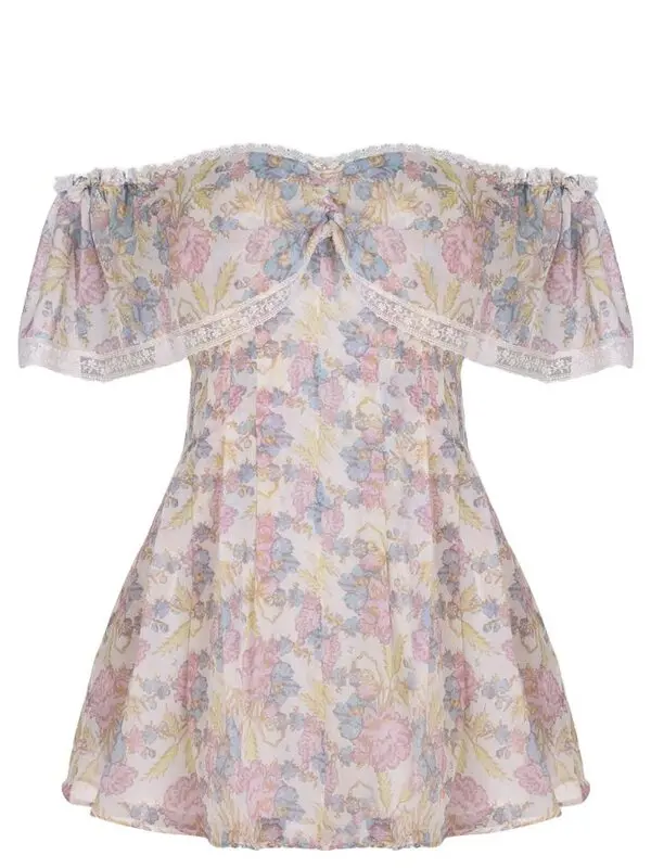 THE IRISH TWIN The Romi Pressed Tuberose Print Mini Dress - Multi