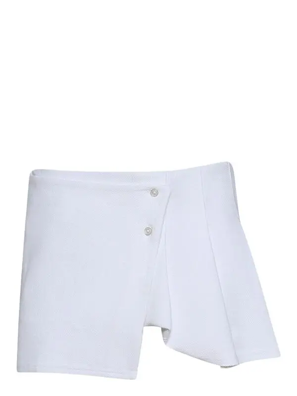 Alexander Wang Pleated Wrap Mini Skirt - White
