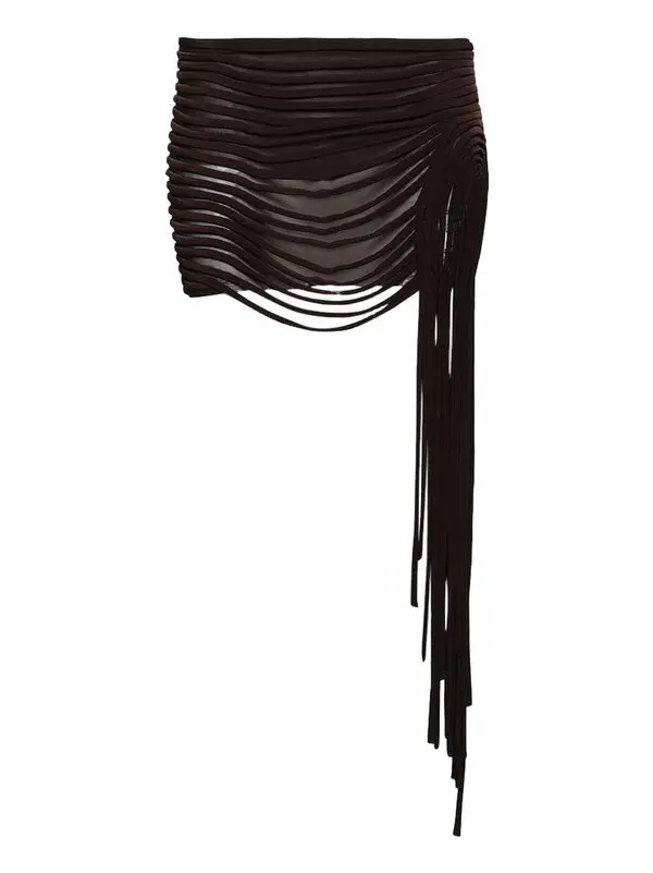 DI PETSA Unravelling Mini Skirt - Brown