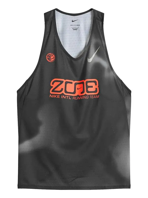 Nike Aeroswift Performance Singlet - Black/grey/crimson