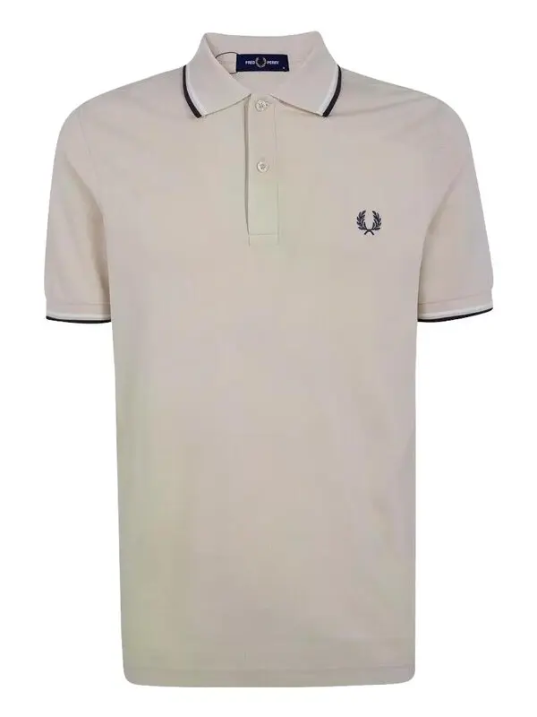Fred Perry Twin-tipped Pique Polo Shirt - Neutrals