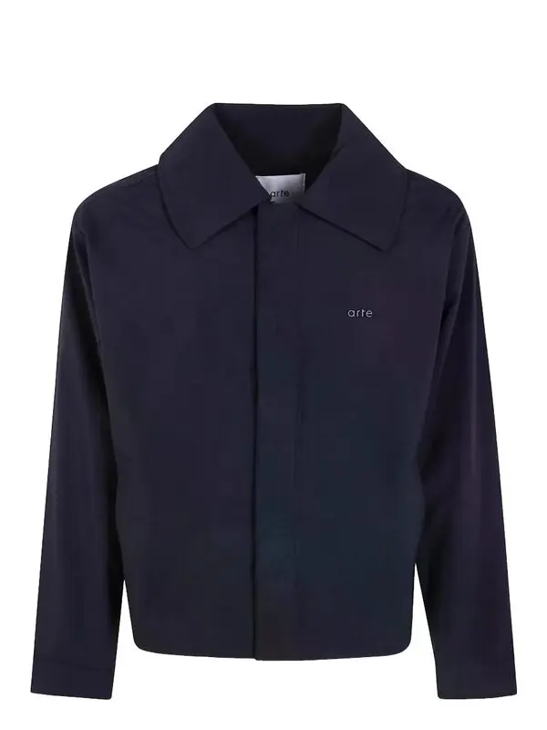ARTE ANTWERP Logo-embroidered Zip-up Jacket - Blue