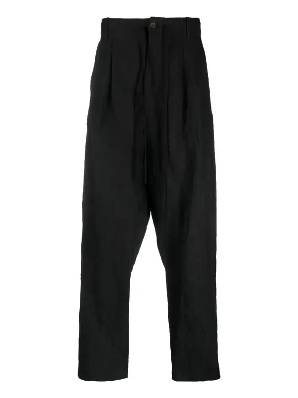 FORME D'EXPRESSION Linen Sarouel Trousers - Black