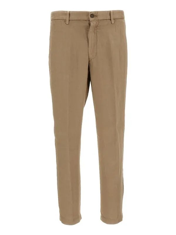 BRIGLIA 1949 Linen Trousers - Beige