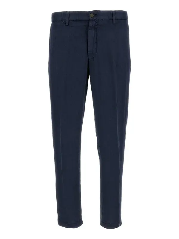 BRIGLIA 1949 Linen Trousers - Blue