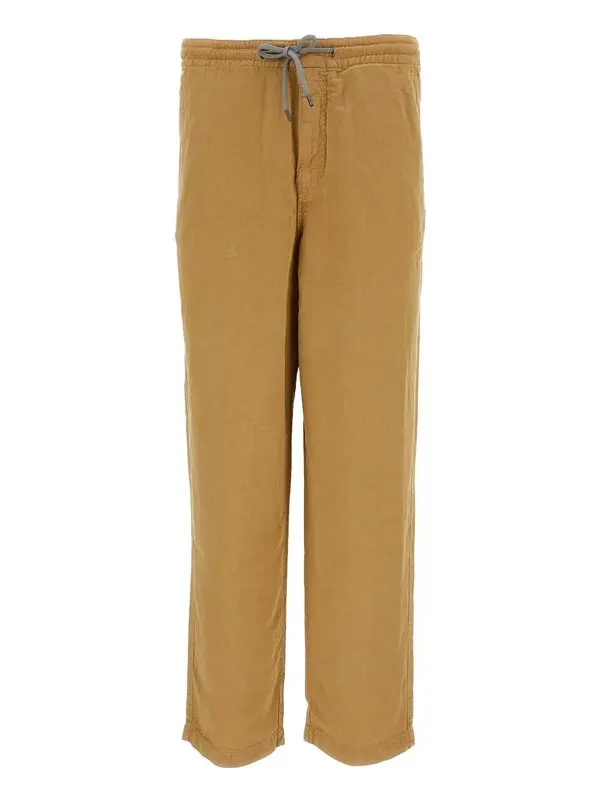 Paul Smith Drawstring Linen-blend Trousers - Beige