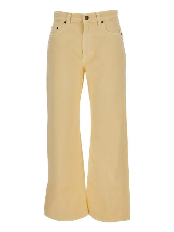 HAIKURE Winny Twill Wide Leg Jeans - Beige