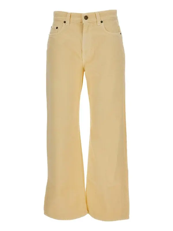 HAIKURE Winny Twill Wide Leg Jeans - Beige