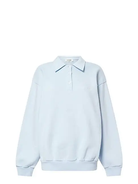 4TH & RECKLESS Logo-embroidered Cotton-jersey Sweatshirt - Blue