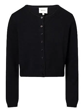 REFORMATION Clara Cotton Knitted Cardigan - Black
