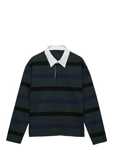 Prada Long-sleeve Cotton Polo Shirt - Green