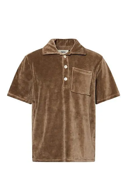 Oas Girona Cotton-blend Velour Shirt - Morel