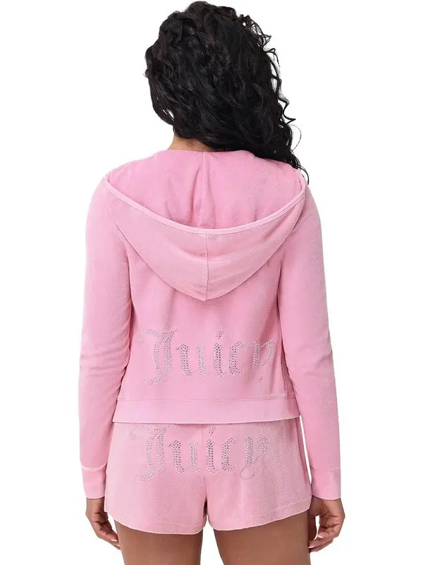 Juicy Couture Terry Cloth Zip-up Hoodie - Hot Hot