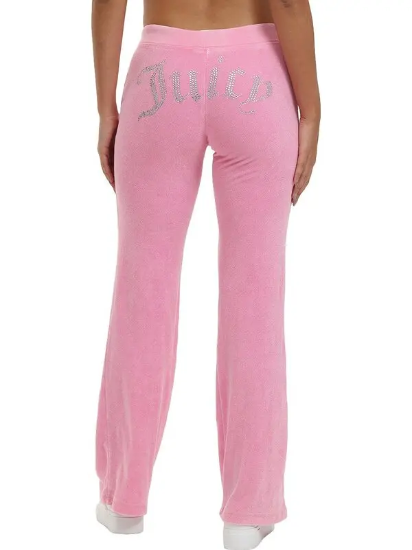 Juicy Couture Big Bling Washed Terry Track Pants - Hot Hot