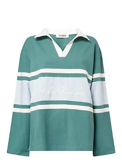 4TH & RECKLESS Cotton-jersey Rugby Top - Green