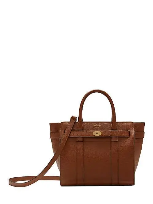 Mulberry Zipped Bayswater Mini Leather Cross-body Bag - Oak