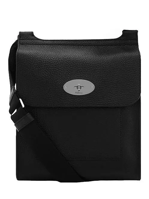 Mulberry Small Grained Leather Cross-body Bag - Black-silver