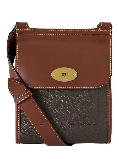 Mulberry Small Grained-leather Messenger Bag - Mole-cognac
