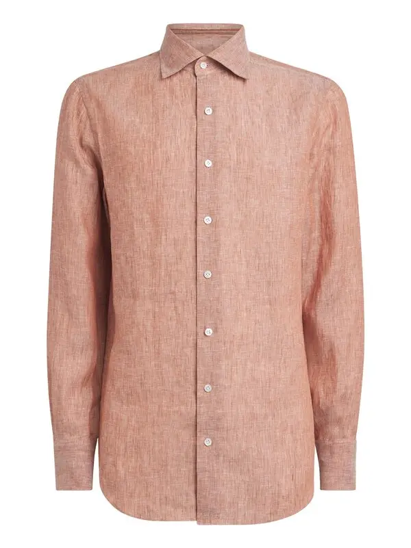FIORONI CASHMERE Linen Shirt - Red