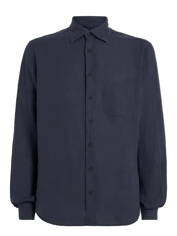 Sease Hemp Long-sleeve Shirt - Navy