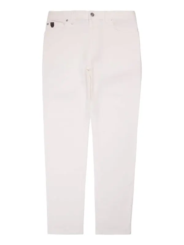 Brioni Stretch-denim Straight Leg Jeans - White