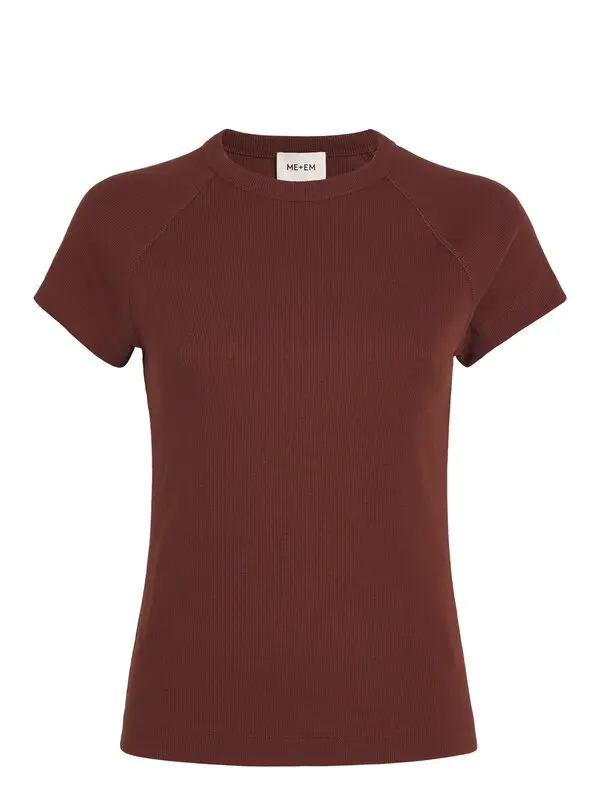 ME+EM Slim Ultimate Raglan T-shirt - Brown