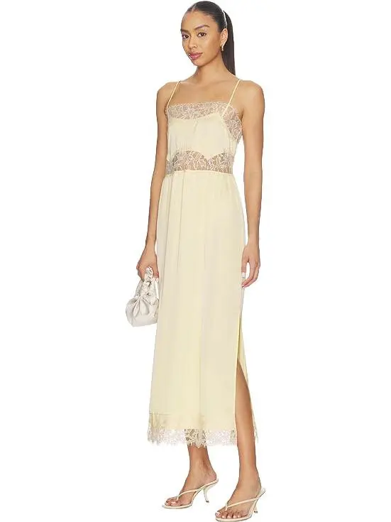 Faithfull The Brand Morris Midi Dress - Yellow