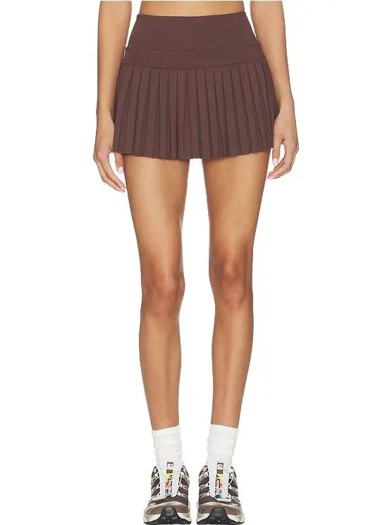 GOLD HINGE Pleated Skort - Brown