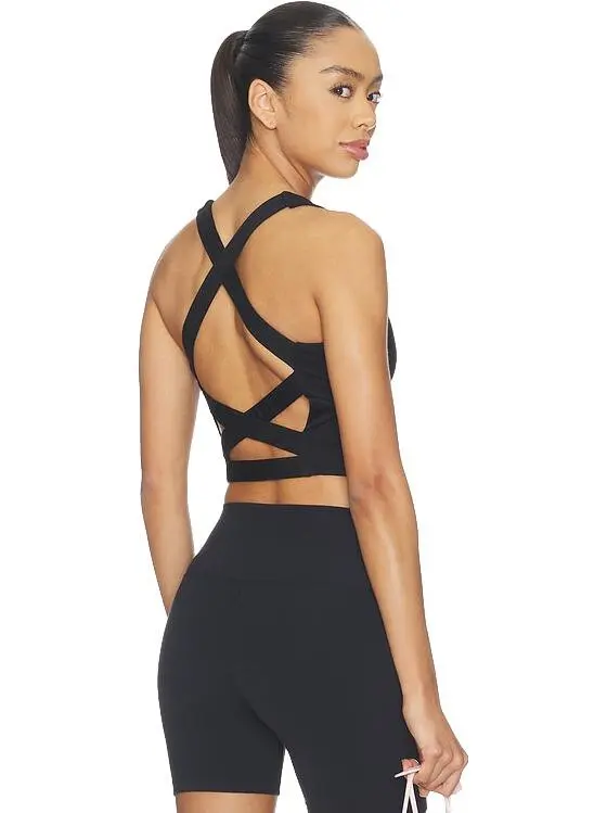 GOLD HINGE Criss Cross Back Tank Top - Black