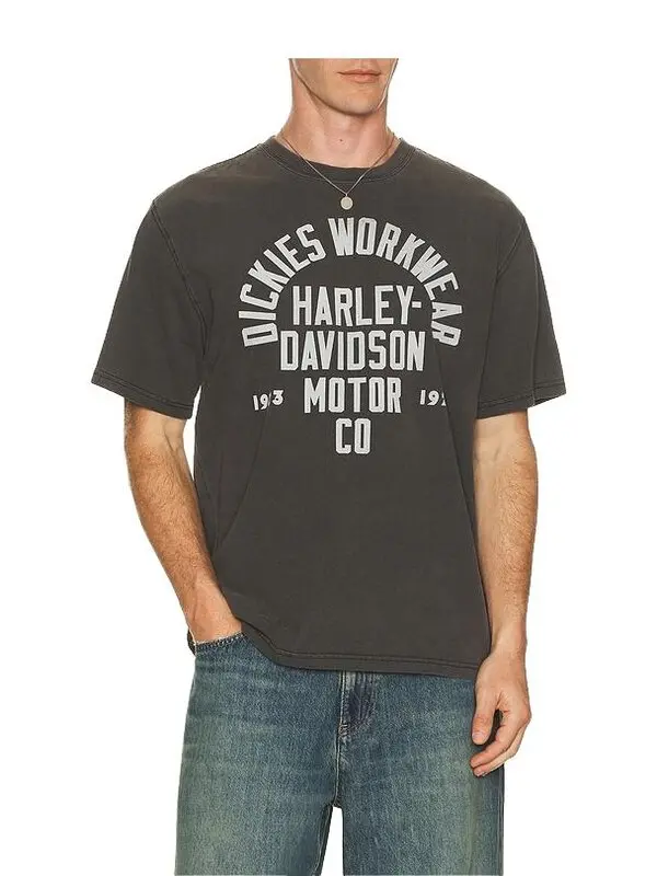 Dickies X Harley Davidson Short Sleeve Tee In . Also - Charcoal