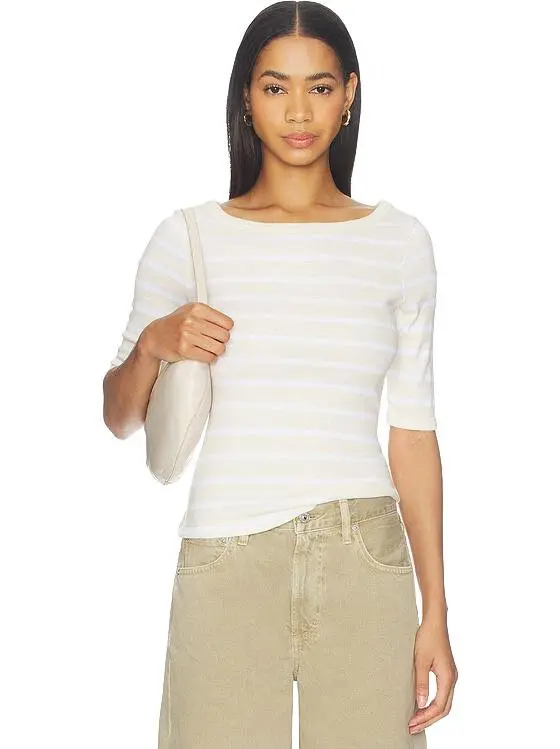 Citizens Of Humanity Boatneck Slim Tee - Cream