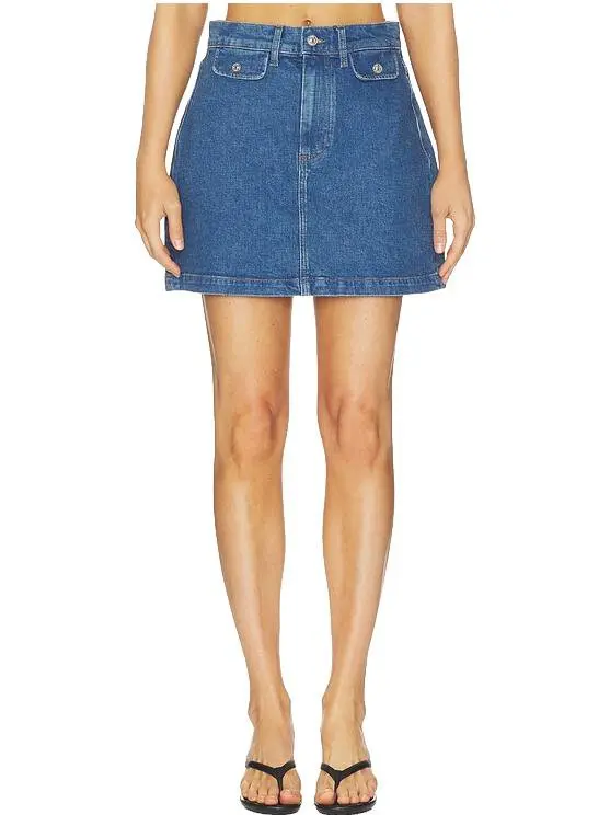 Paige Janelle Denim Skirt - Blue
