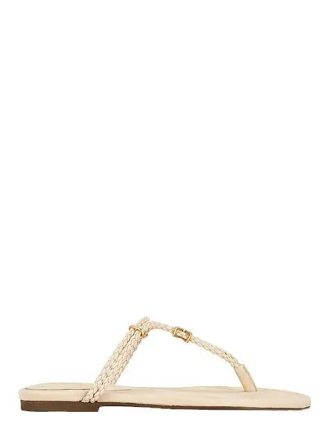 Schutz Cordelia Flat Sandal - Cream