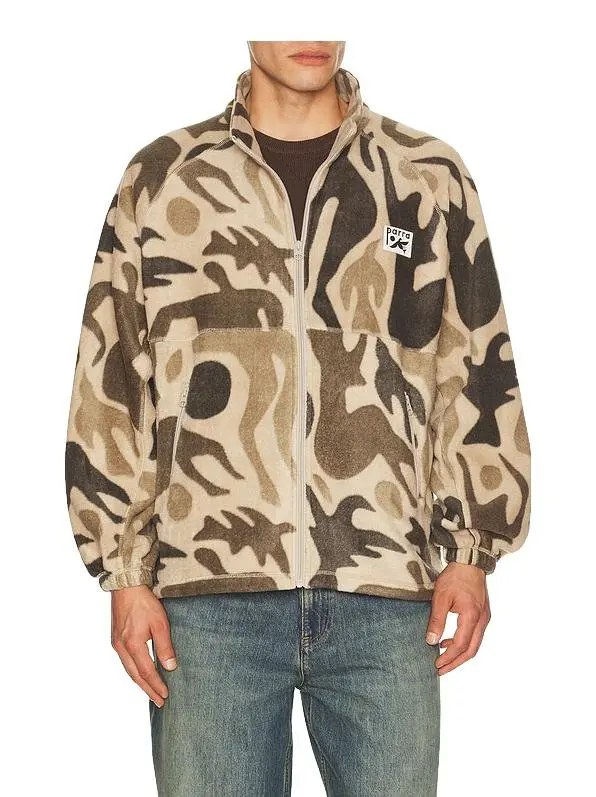 PARRA Just Like Heaven" Fleece Jacket - Brown
