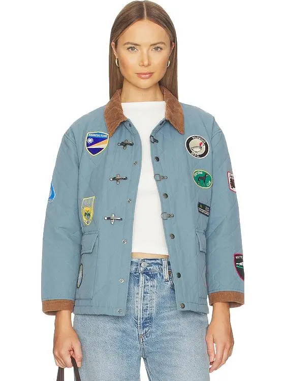 FOUND Farmstead Quilt Patch Jacket - Blue