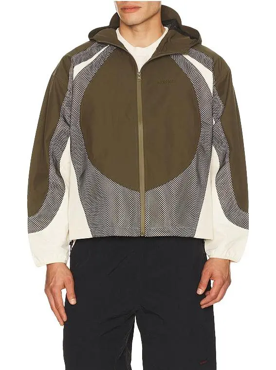 AFIELD OUT Mesh Windbreaker Jacket - Olive
