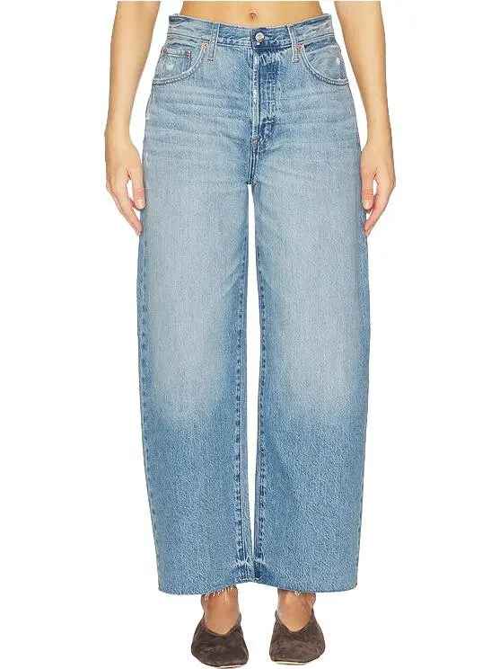 PISTOLA Tate Crop High Rise Bowed Wide Leg Jeans - Blue