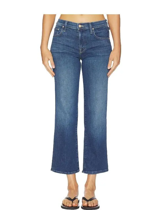 MOTHER The Mid Rise Rambler Zip Ankle Jeans - Blue