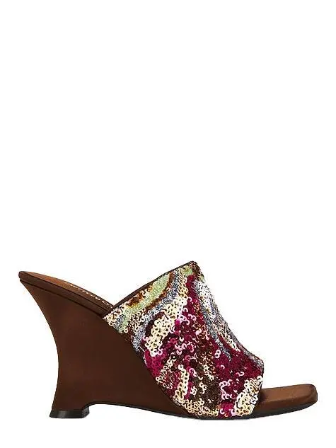Jeffrey Campbell Aura Embellished Wedge Sandal - Pink