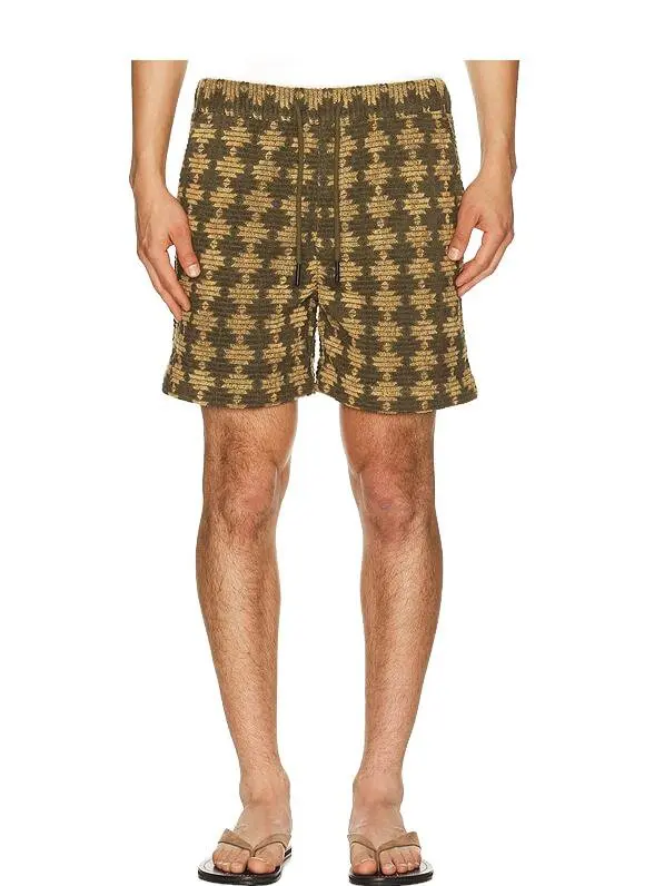 Oas Porto Textured Shorts - Green
