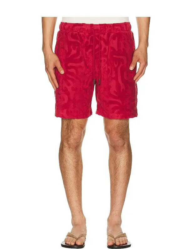 Oas Porto Terrycloth Shorts - Red